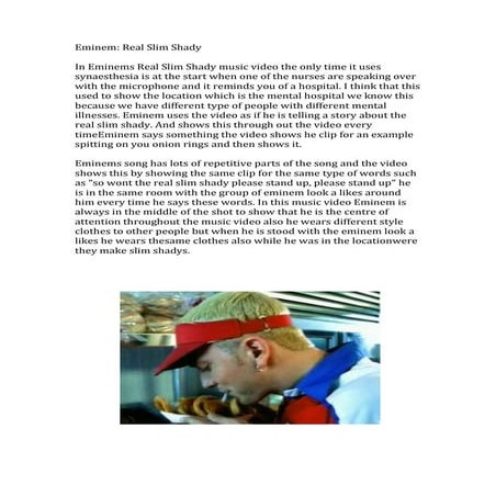 Eminem real slim shady | DOCX