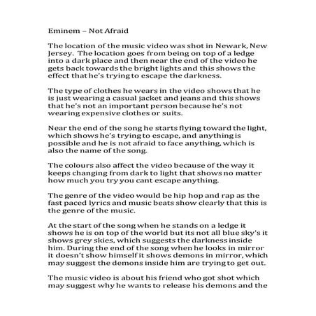 music video analysis | DOCX