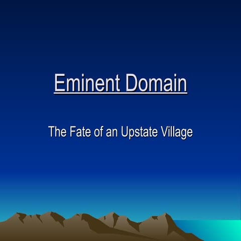 Eminent Domain | PPT