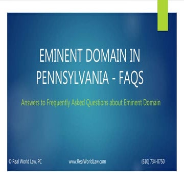 What is eminent domain | PPTX