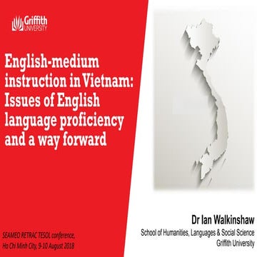 English-medium instruction in Vietnam: Issues of English langage ...