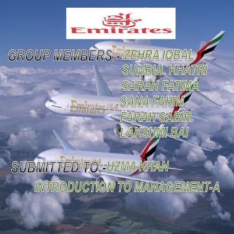 Emirates Airline: Strategic Management Report | PDF
