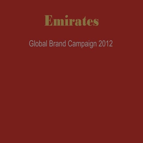 Emirates Brand Campaign | PPT