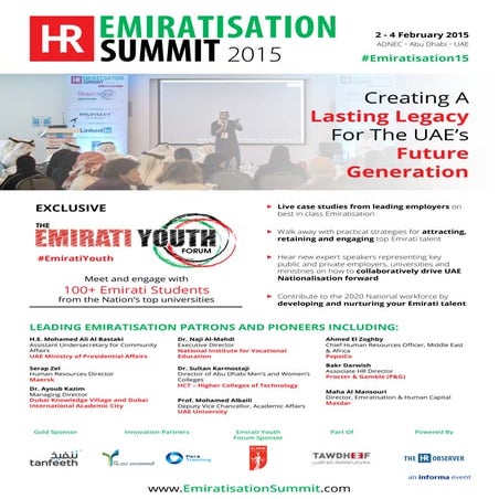 Emiratisation Summit 2015 | PDF