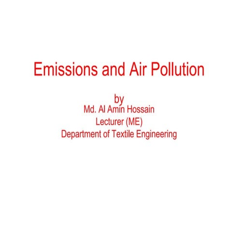 IC engine emission and control of the emissions | PPTX