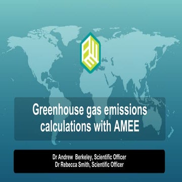 Greenhouse gas emissions calculations with AMEE | ODP