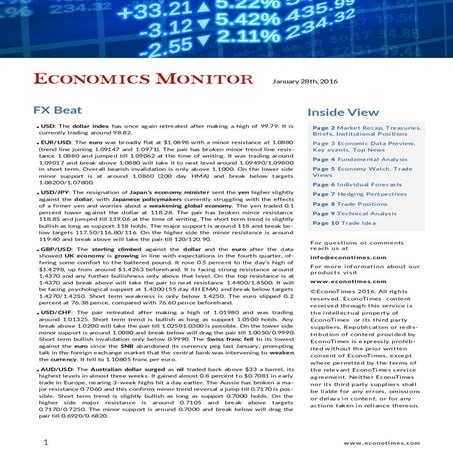 Economics Monitor January 28 | PDF