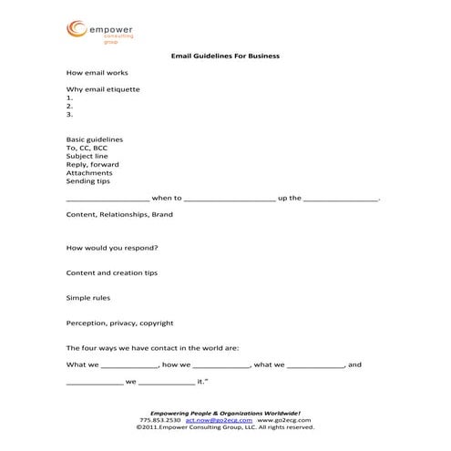 Writing Impactful Emails Worksheet | PDF