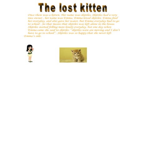 Emma and her kitten by eva | DOC