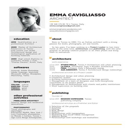 Emma Cavigliasso Resume | PDF