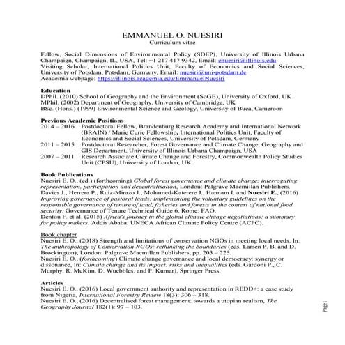 Emmanuel Nuesiri CV_NOV2017 | PDF
