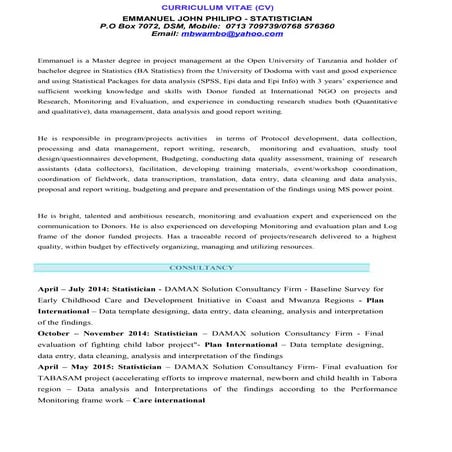 Emmanuel's cv | DOC