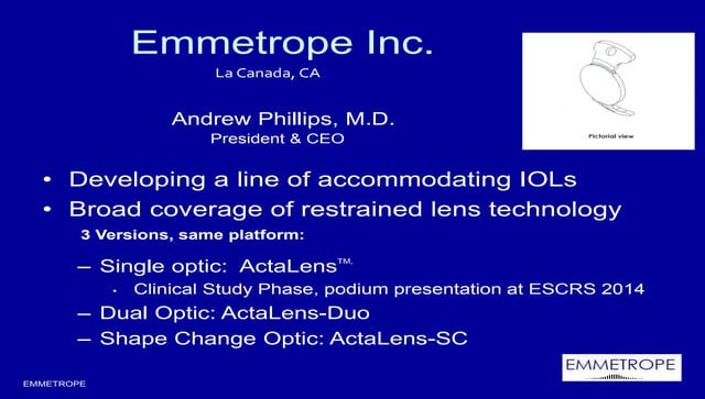 OPHTHALMOLOGY INNOVATION SHOWCASE - TearScience | PPT