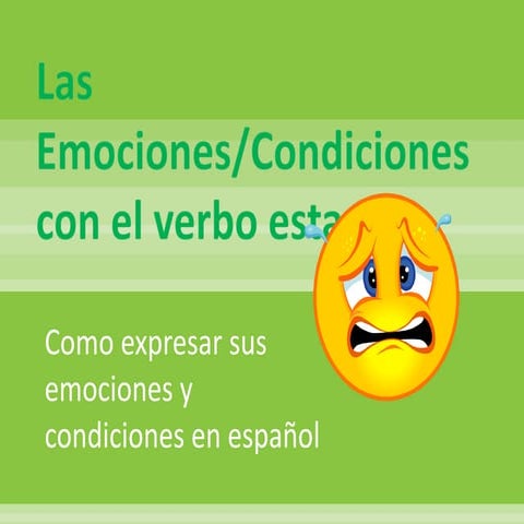 SPA 101 Emociones con estar | PPTX