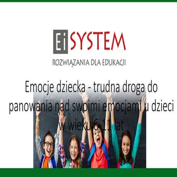 Emocje dziecka. Ei system | PPT