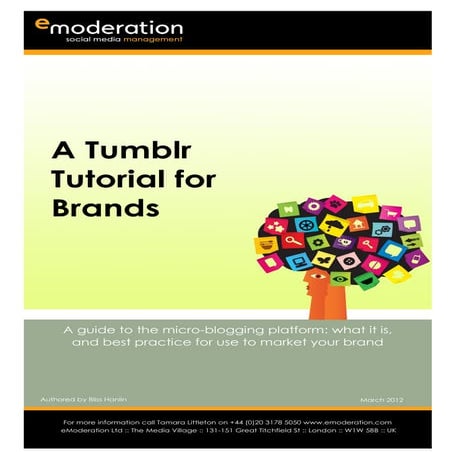 eModeration Tumblr Tutorial for Brands | PDF