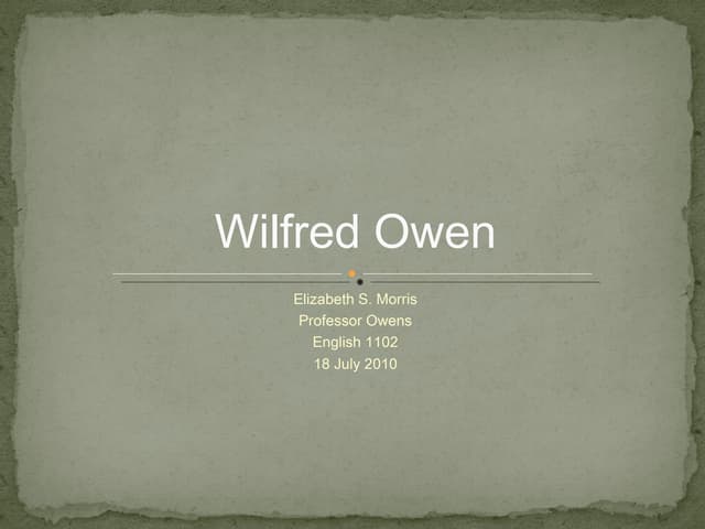 Presentation on W B Yeats | PPT