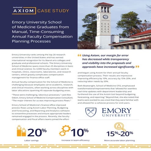 Kaufman Hall Axiom Software - Emory Case Study | PDF
