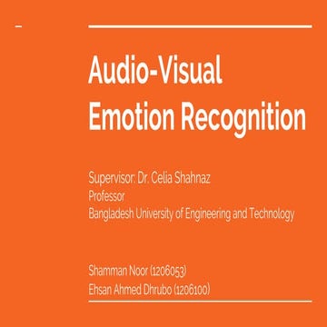 Audio Visual Emotion Recognition Using Cross Correlation And Wavelet Packet Domain Features Ppt
