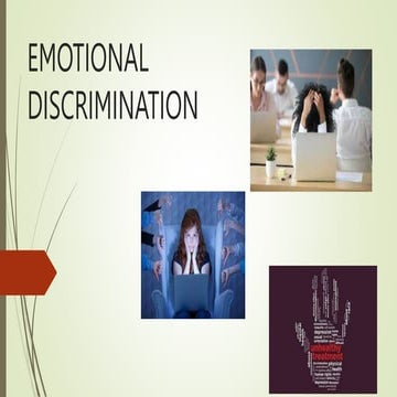 Emotional discrimination Araling panlipunan | PPT