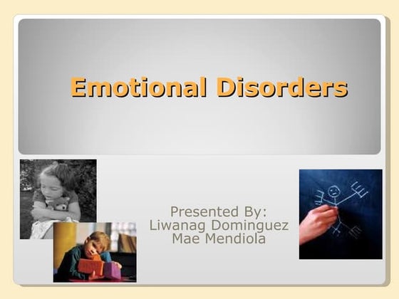 Emotional and Behavioral Disorder | PPTX | Brain and Nervous System ...