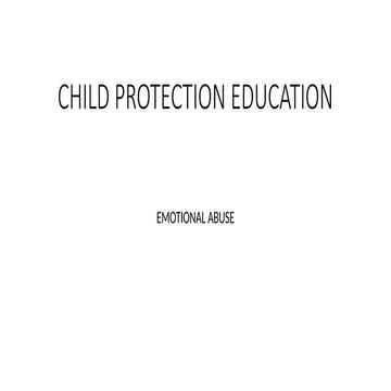 Emotional Abuse Presentation | PPTX