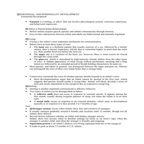 Emotional and personality development | DOC