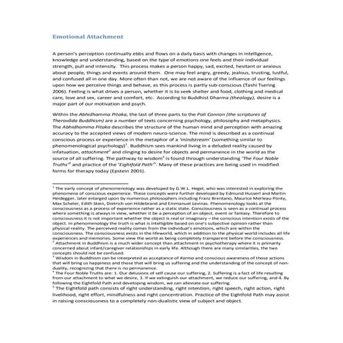 Emotional attachment | PDF