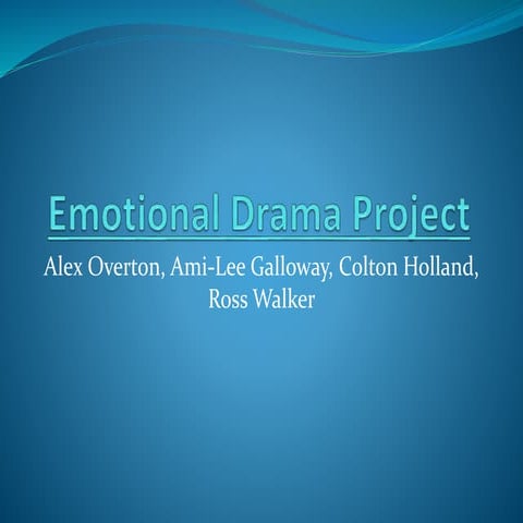 Emotional Drama Project Pitch | PPT