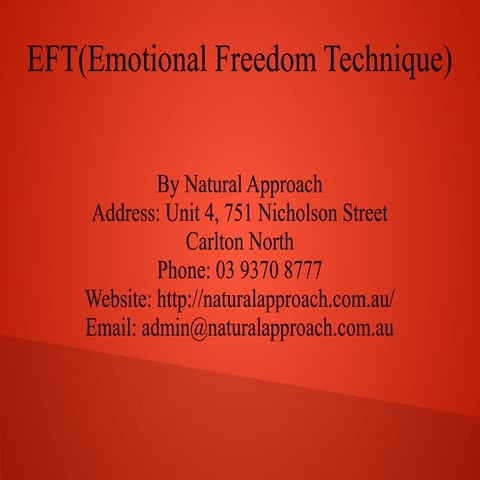Basic introduction to the emotional freedom technique presenter powerpoint