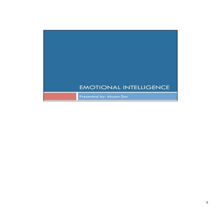Emotional intelligence | PDF