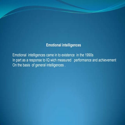 Emotional intelligence | PPTX