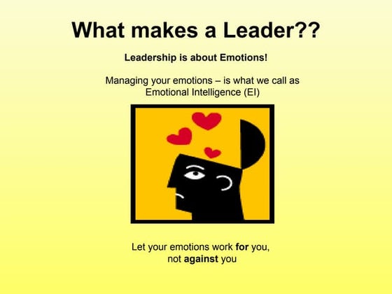 Emotional Intelligence and Leadership | PPT