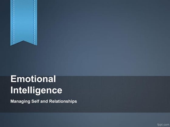 Emotional intelligence1 | PPT