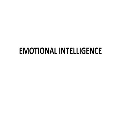 Emotional intelligence | PPTX