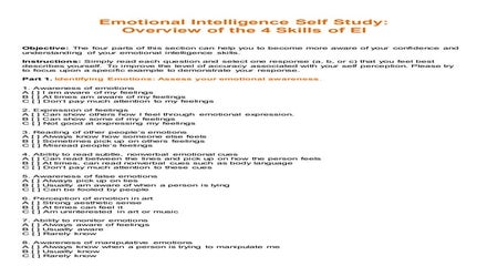 Identifying Emotions Test