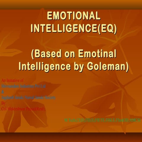 Emotional intelligence(EQ) | PPT