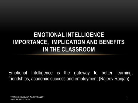 Nurturing Emotional Intelligence in the Classroom Strategies for ...