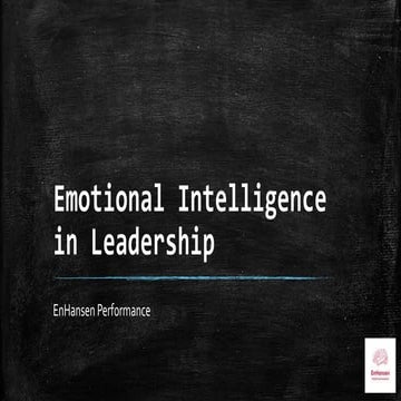 Emotional Intelligence Skills Assessment | Enhansen Performance | PPTX