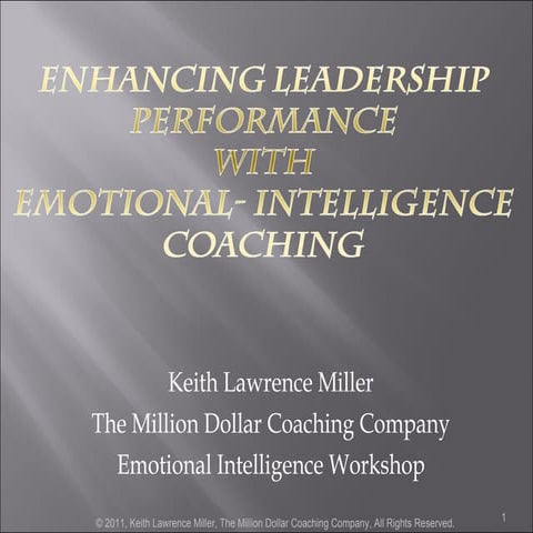 Emotional intelligence & leadership presentation, | PPT
