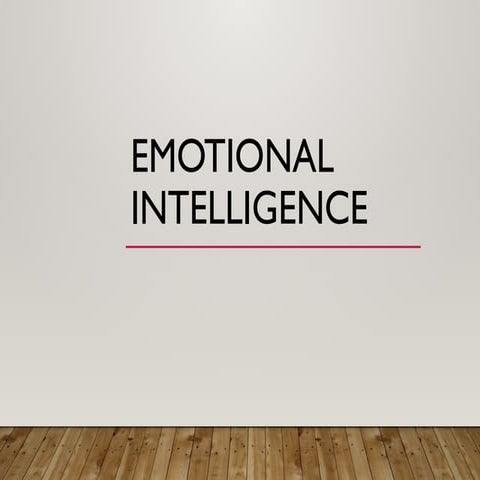 Introduction to Emotional Intelligence Presentation | PDF