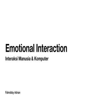 Emotional Interaction - Human Computer Interaction.pdf