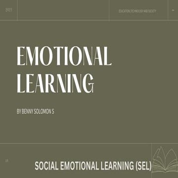 EMOTIONAL LEARNING - SOCIAL EMOTIONAL LEARNING-SEL | PDF