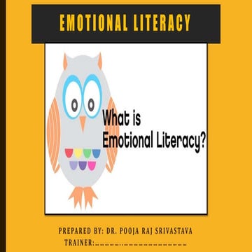 Emotional literacy | PPTX