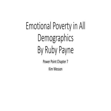 Emotional poverty in all demographics ppt | PPTX