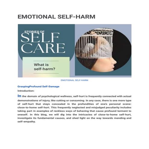 Introducing self harm | PDF