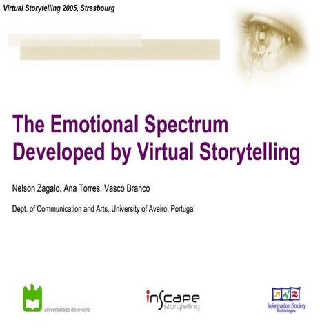 The Emotional Spectrum Developed by Virtual Storytelling | PPT