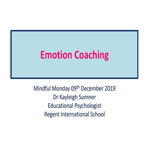 Emotion Coaching | PDF