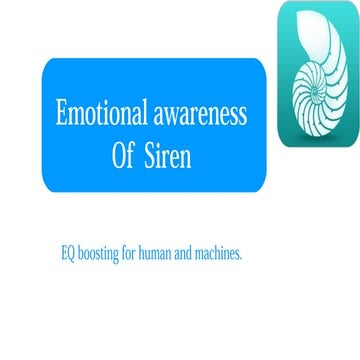Emotion reading of siren tech | PPT