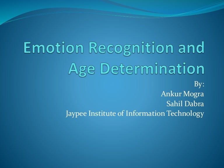 Emotion recognition age_determination